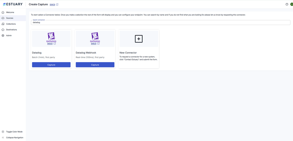 Datadog to PostgreSQL Pipeline: Step-by-Step Guide Using Estuary Flow