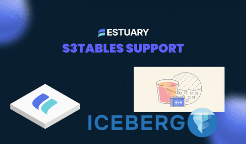 S3 Tables Support for The Iceberg Connector is Now Available | Estuary