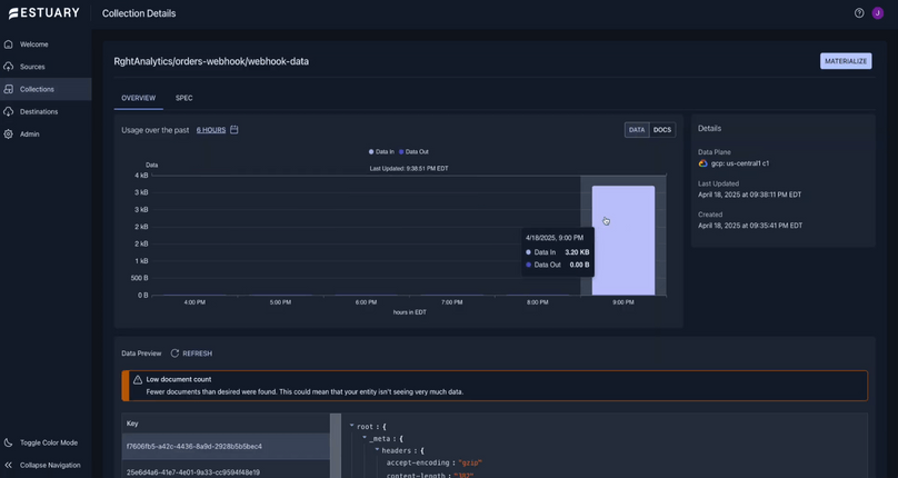 Webhook to Databricks: Real-Time Integration with Estuary