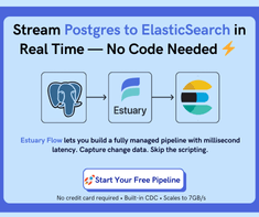 3 Ways to Stream Data from Postgres to Elasticsearch | Estuary